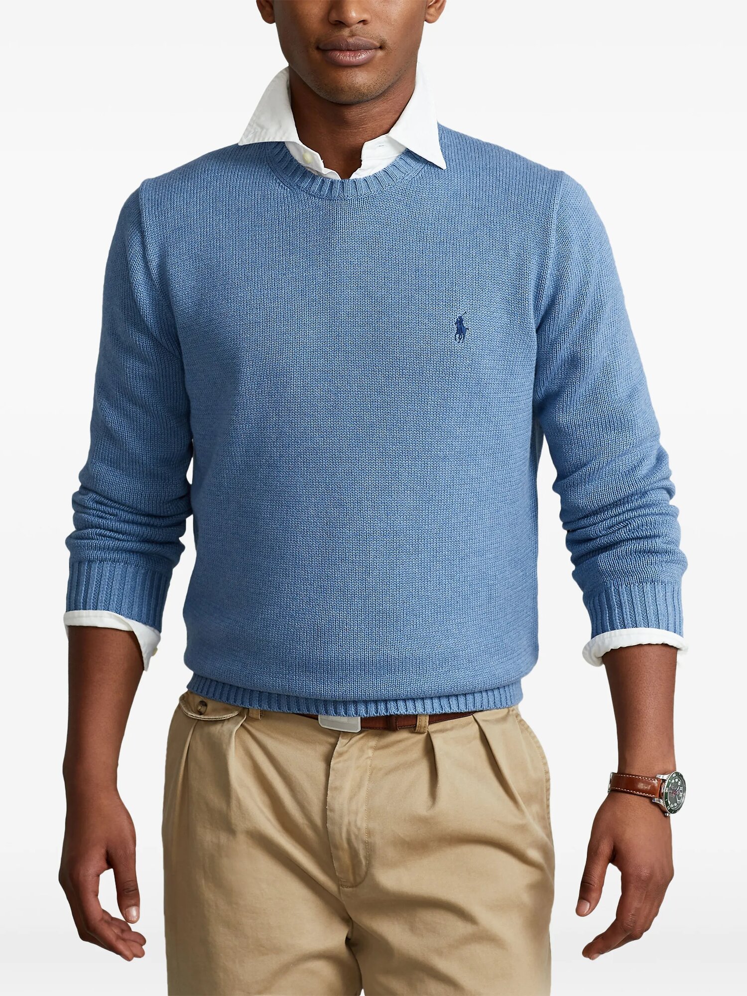 Свитер Polo Ralph Lauren Embroidered-logo sweater, размер 56, , blue — фото 1