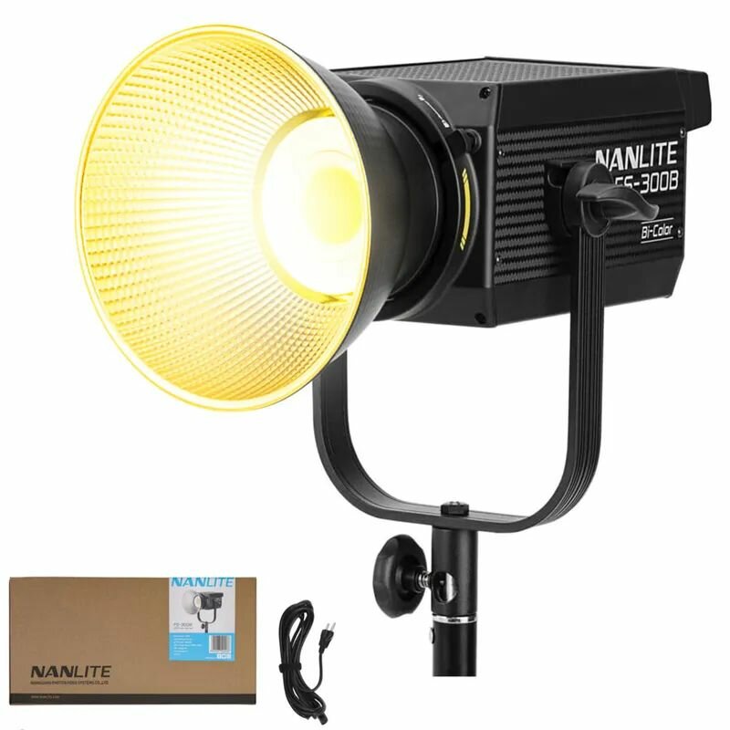 Двухцветный светодиодный прожектор Nanlite FS-300B мощностью 300 Вт-2700К-6500К, регулируемый CRI 96, Светодиодный видеосиг
