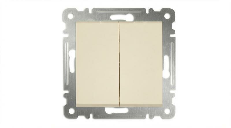 Выключатель 2-кл. СП Karea 10А IP20 механизм крем. Makel 57010003