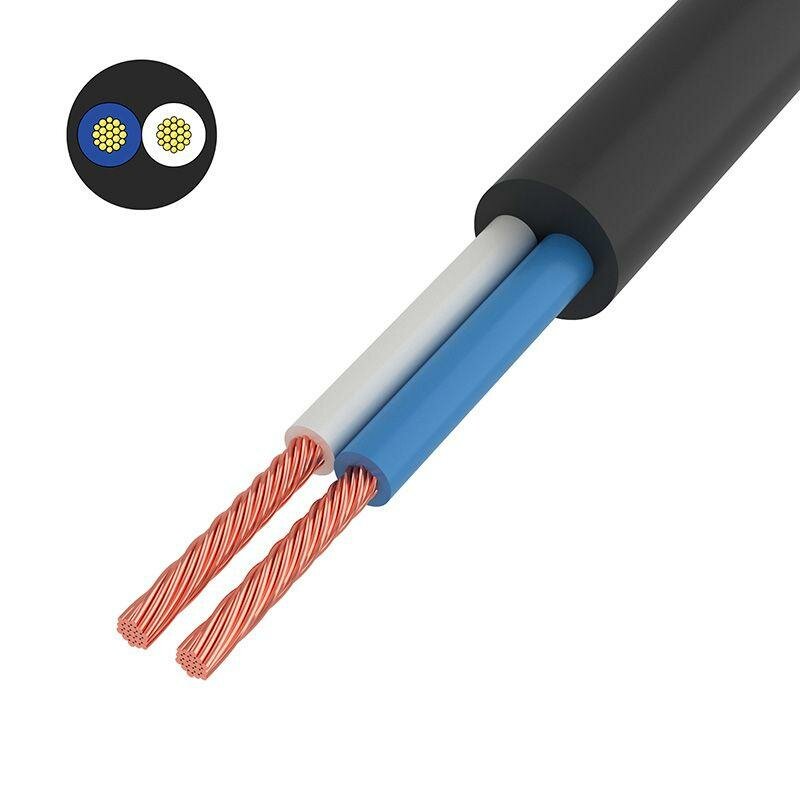 Провод ПВС 2x0.75 Ч (уп.20м) Rexant 01-8031-20