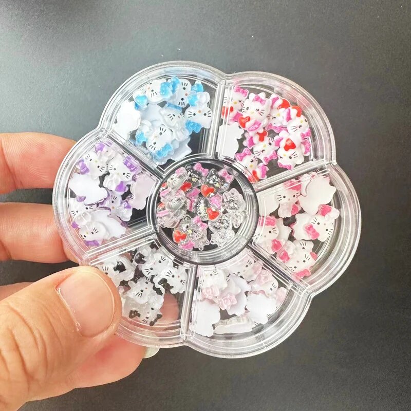 MINISO Украшения для ногтей Sanrio Hello Kitty своими руками, милые подвески для ногтей Kuromi, аксессуары для маникюра своими руками, игрушки со стразами, подарки для девочек,