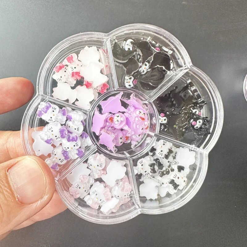 MINISO Украшения для ногтей Sanrio Hello Kitty своими руками, милые подвески для ногтей Kuromi, аксессуары для маникюра своими руками, игрушки со стразами, подарки для девочек,