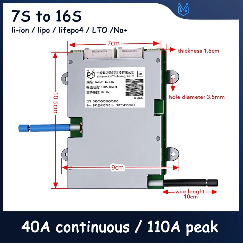 CHANGELIN Bluetooth BMS плата защиты аккумулятора 7S-16S