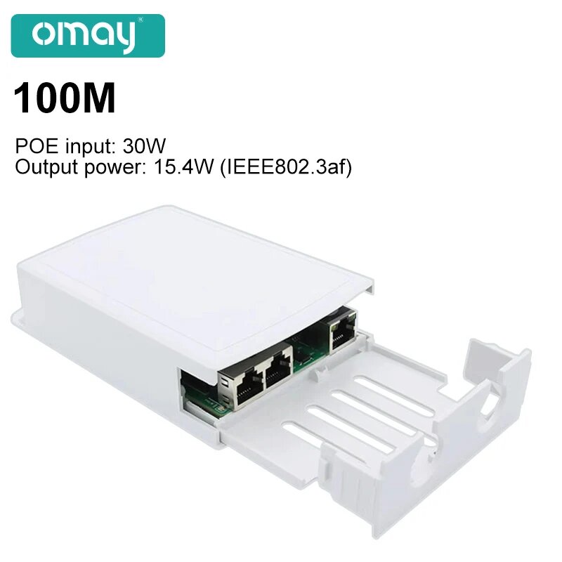 CQJT PoE удлинитель 2 порта IP67 100M