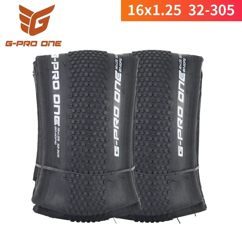 2 шт. G-PRO ONE 16x1.25 BMX шина, черная