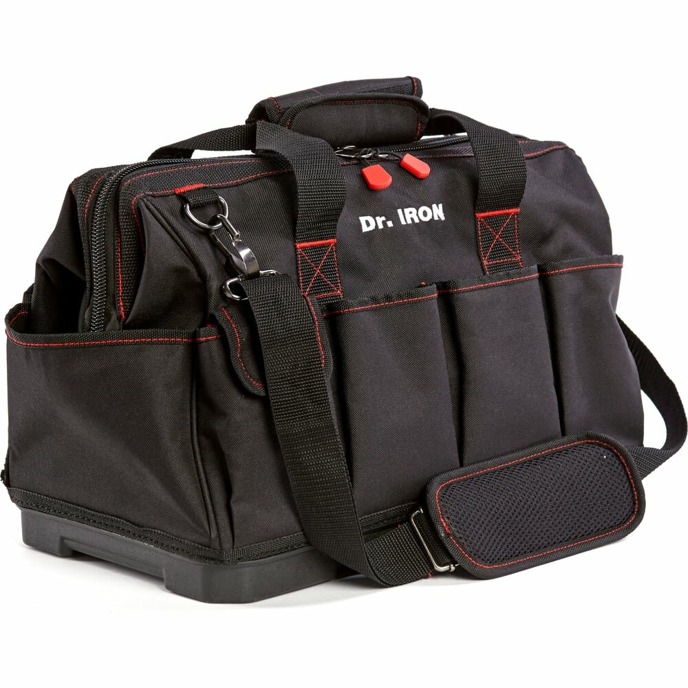 Сумка для инструмента с пластиковым дном с ремнем Dr.IRON 420x235x270 мм DR1025