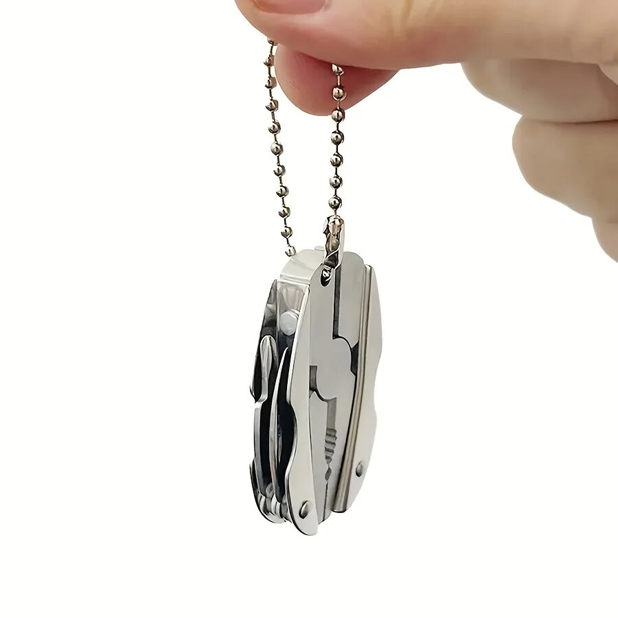 Многофункциональный брелок-инструмент из нержавеющей стали Silver 1pcs