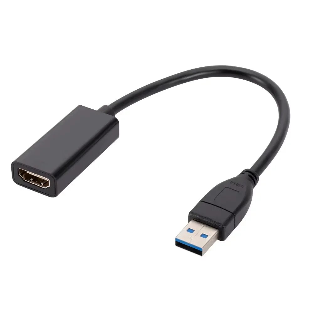 Адаптер USB 3.0-HDMI, передача видеосигнала до 1080p, черный