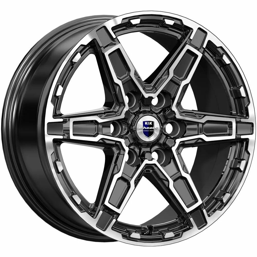 Диск колёсный Дистрикт (КС1159-07) 8x18 ЕТ 42 6x139.7 75.1 алмаз черный, арт.83763