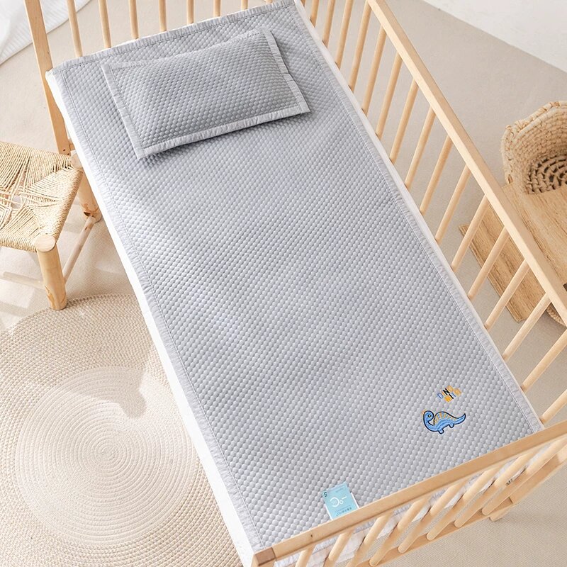 Детская охлаждающая подстилка для сна - 60x120 см, хлопковая ткань с сердечником из кукурузной оболочки, стирка в
