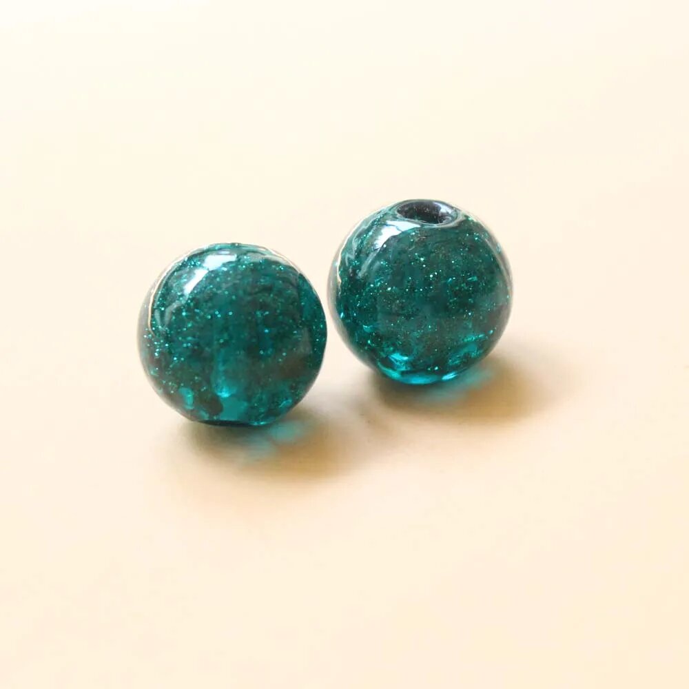 Akusesari стеклянные бусины лампворк 8 10 12 мм смешанные цвета 10 шт Синий, 8mm 10pcs, Teal green