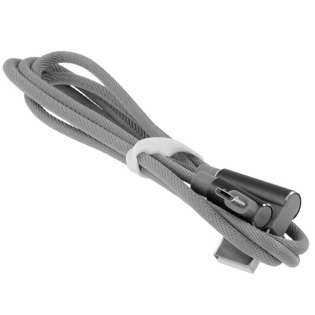 PERFEO Кабель USB2.0 A вилка - Micro USB вилка, угловой, серый, длина 1 м, бокс (U4805) — фото 1