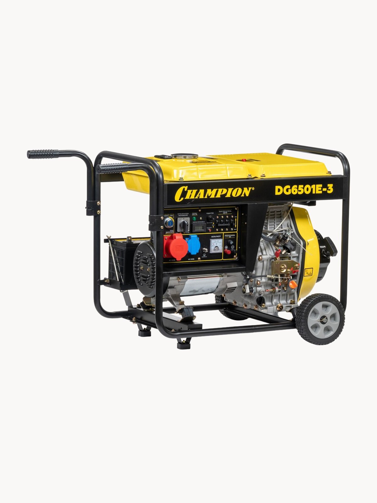 Генератор дизельный DG6501E-3 6,8 кВт, мощность двигателя-6.6 кВт; 8.9 л. с.