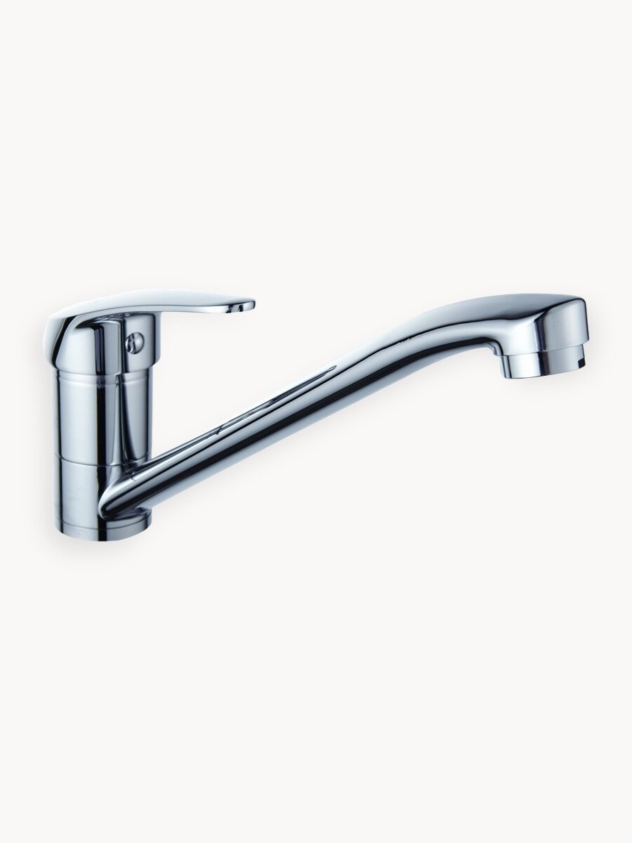 Смеcитель для кухни Diadonna D80-442112 с длинным поворотным изливом, картридж 35 мм, хром, крепление шпилька