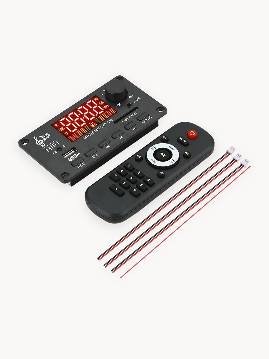 Усилитель звука для колонок 2X50W, Декодер, плата Bluetooth, AUX, USB, TF, FM 7-22V amplifier JX-Y04