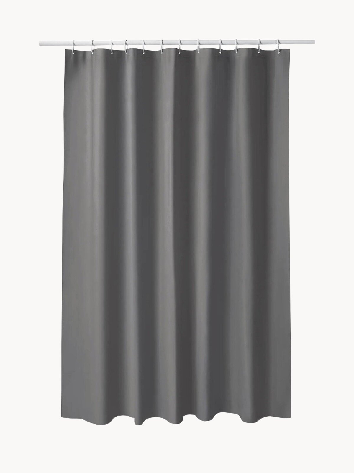 Штора для ванной IKEA LUDDHAGTORN, 180x200 см, серый, PEVA 100%