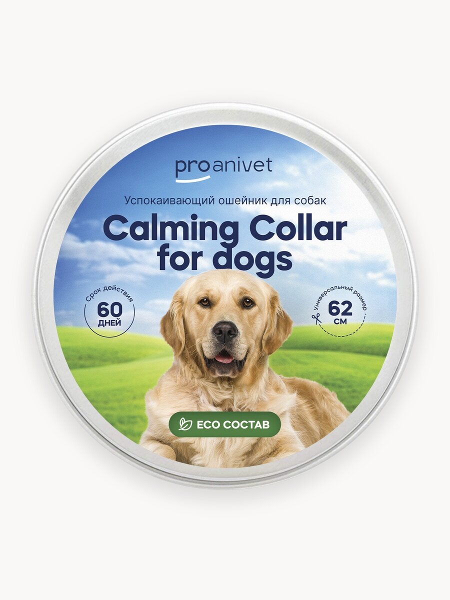 Успокаивающий ошейник для собак с феромонами ProAnivet Calming Collar, фиолетовый, 62 см