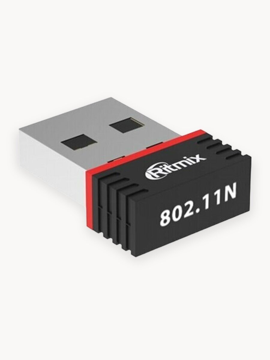 USB WiFi адаптер Ritmix RWA-120 2.4ГГц, IEEE802.11b/g/n, скорость до 150Мбит/с. Чипсет RealTek RTL8188