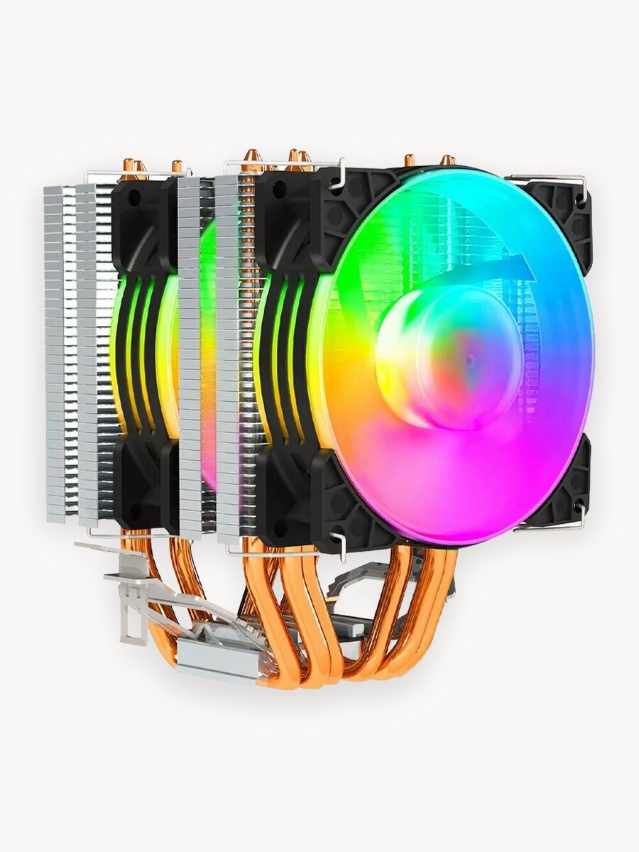 Башенный кулер для процессора с RGB подсветкой
