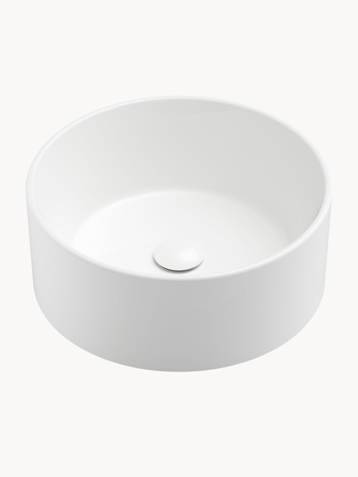 Раковина накладная Homsly, белая глянцевая, коллекция Basic, 1H-010-GWRL-BSC