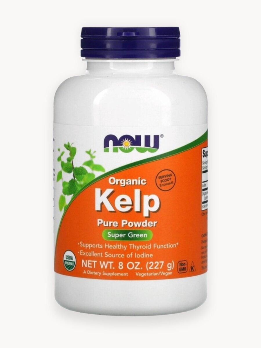 NOW Foods, Kelp, Органическая ламинария, чистый порошок - 227 г. (8 унций)