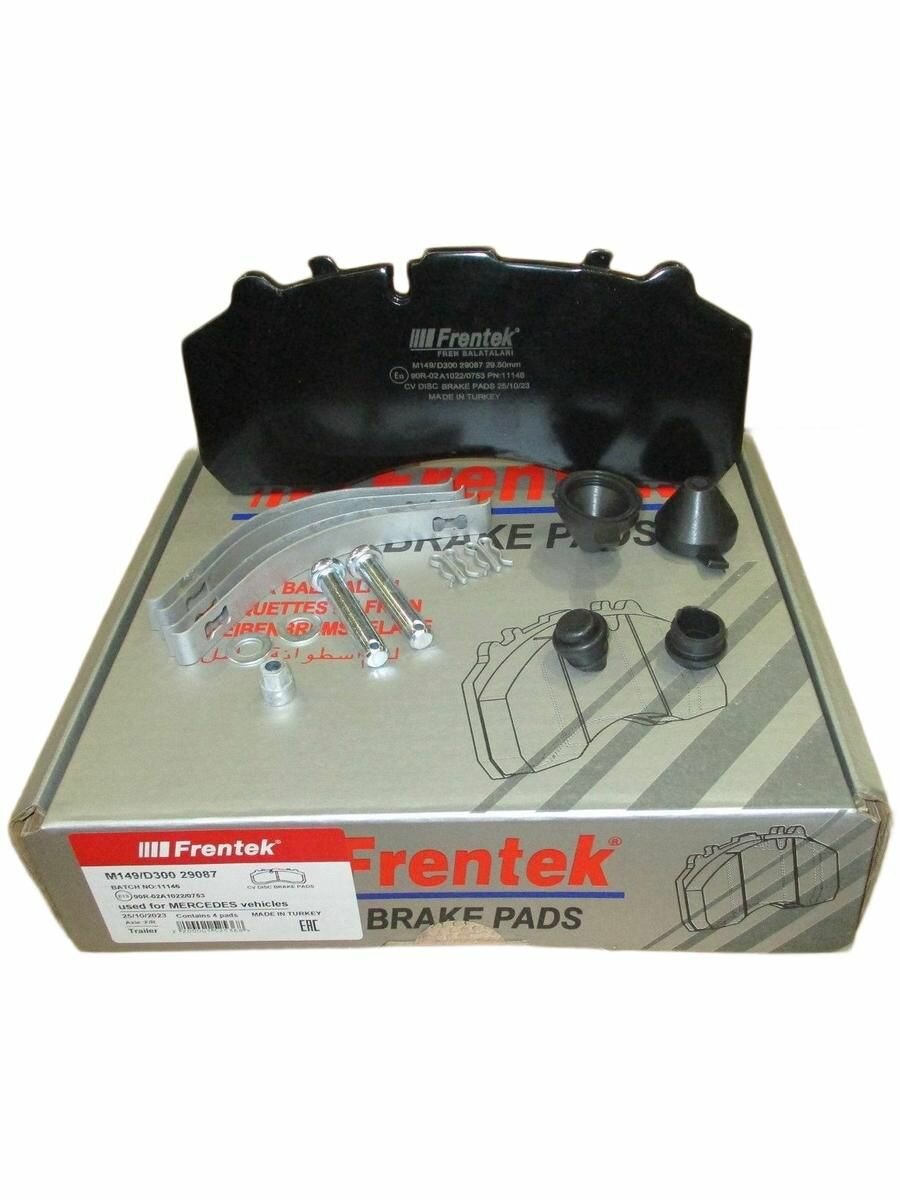 Тормозные колодки WVA 29087 передние MB Actros, Iveco, MAN, DAF, Setra, SAF, арт. M149/D300 Frentek