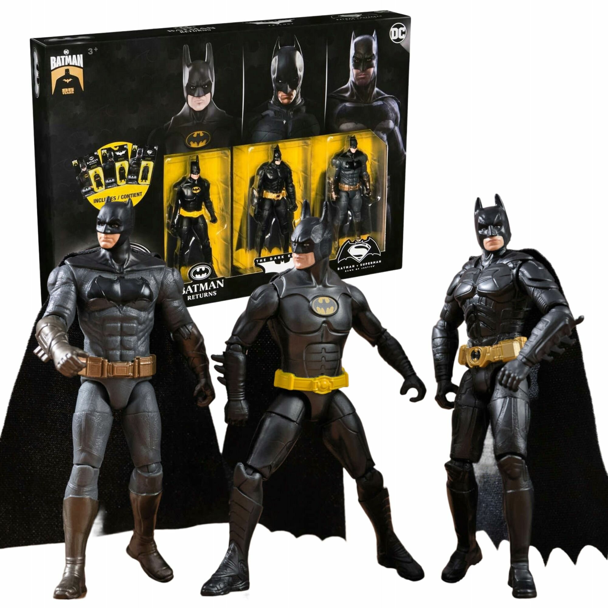Фигурки Spin Master DC Comics - Набор из трех фигурок Batman Бэтмена юбилейное издание - Спин Мастер 6070909 20148541