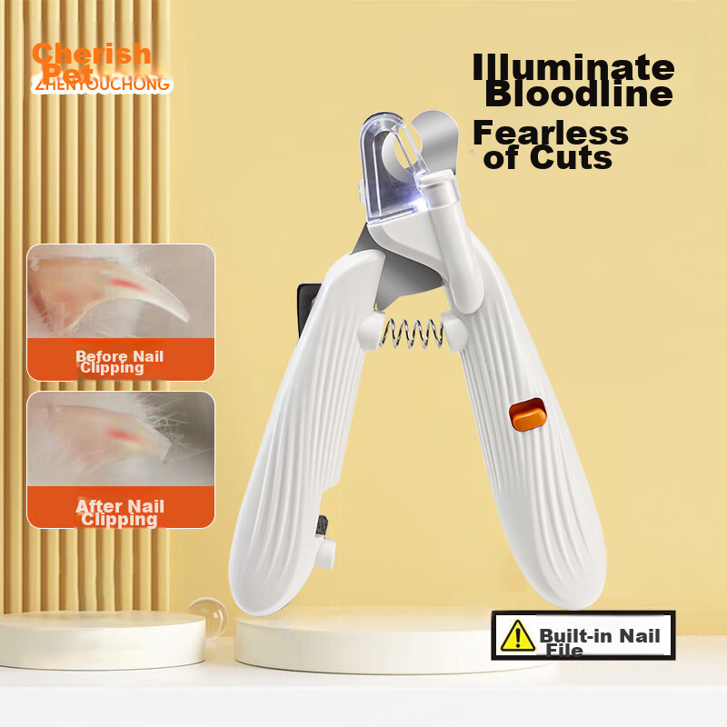 Zhenyou Pet Nail Clipper with LED Light, Cat And Dog Nail Trimmer, Nail Cutter, Nail Clipper, Nail Grinder, Beauty Tool