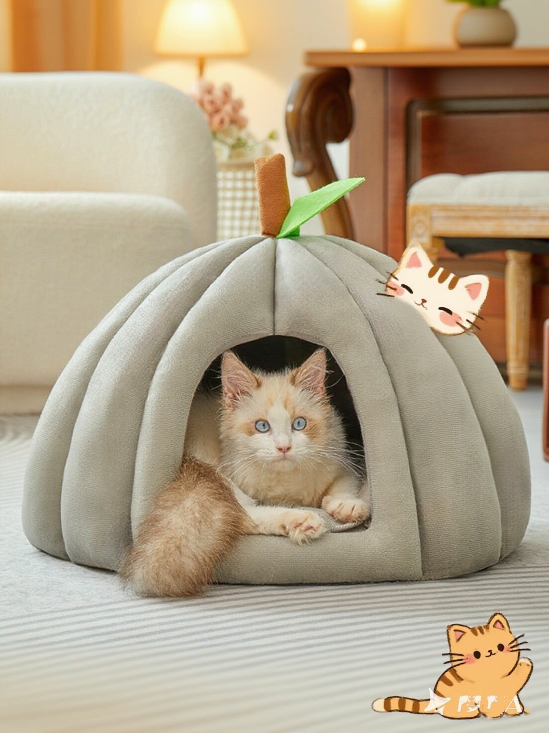 Домик для собаки и кошки, будка для животных мелких пород, дом лежанка для собак и кошек