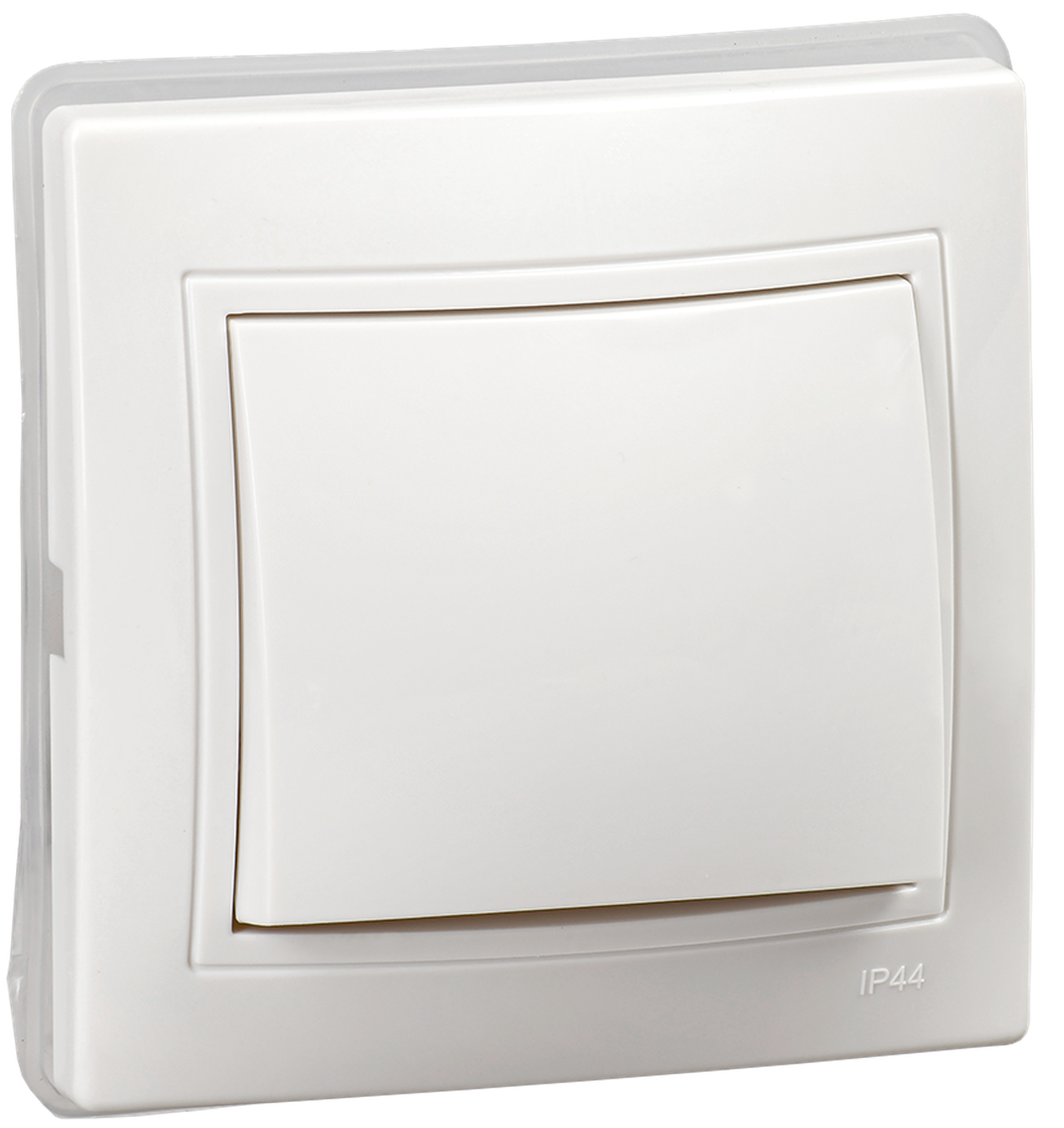 KVARTA Выключатель 1-клавишный ВС10-1-0-КБ-44 10А IP44 белый GENERICA