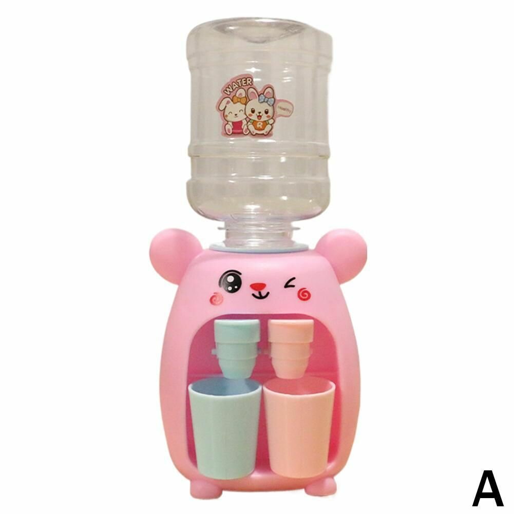 Кулер для воды детский настольный зайчик розовый, мини-диспенсер для ребёнка