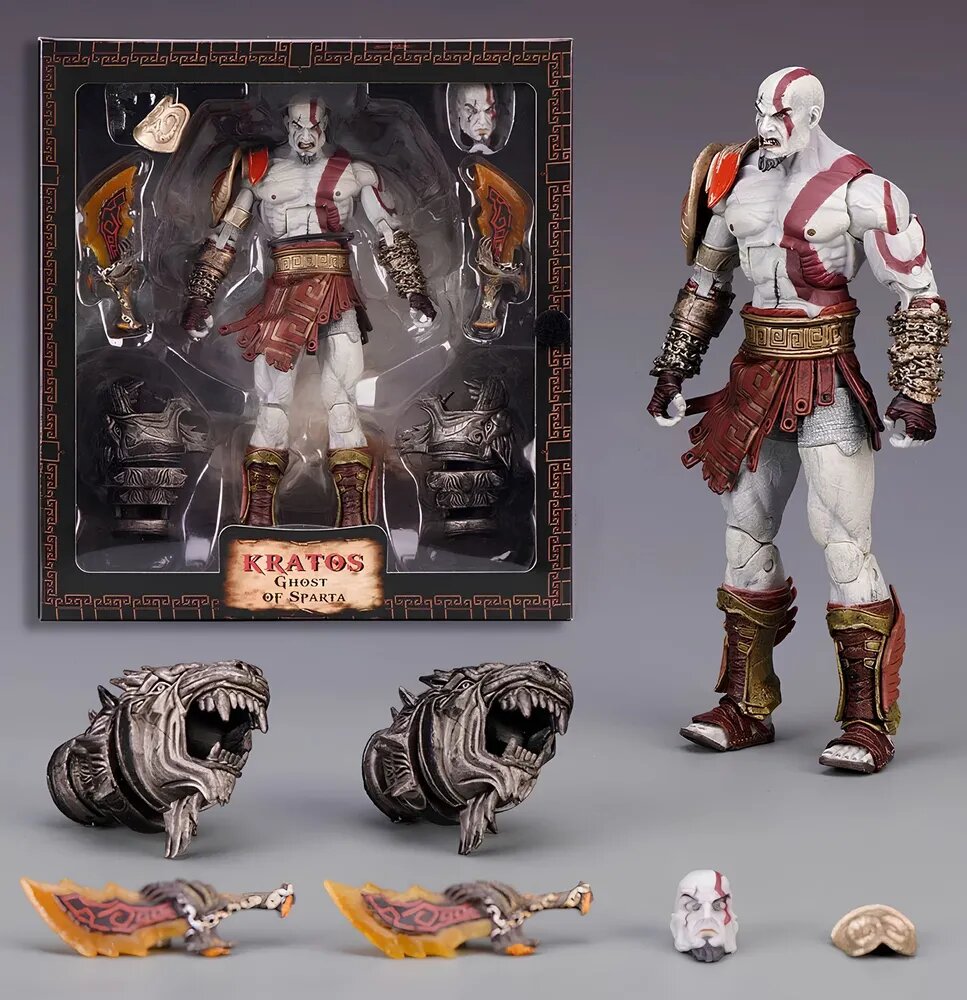 Фигурка Кратос "Ghost of Sparta" God of War, коллекционная, ПВХ, 30 точек артикуляции, с аксессуарами