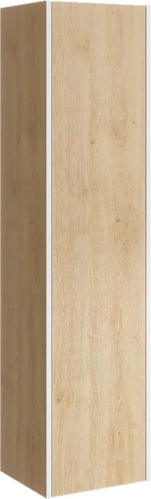 Шкаф-пенал для ванной Aqwella Urban подвесной, 35 см, светлое дерево, матовый, с дверками, в стиле лофт