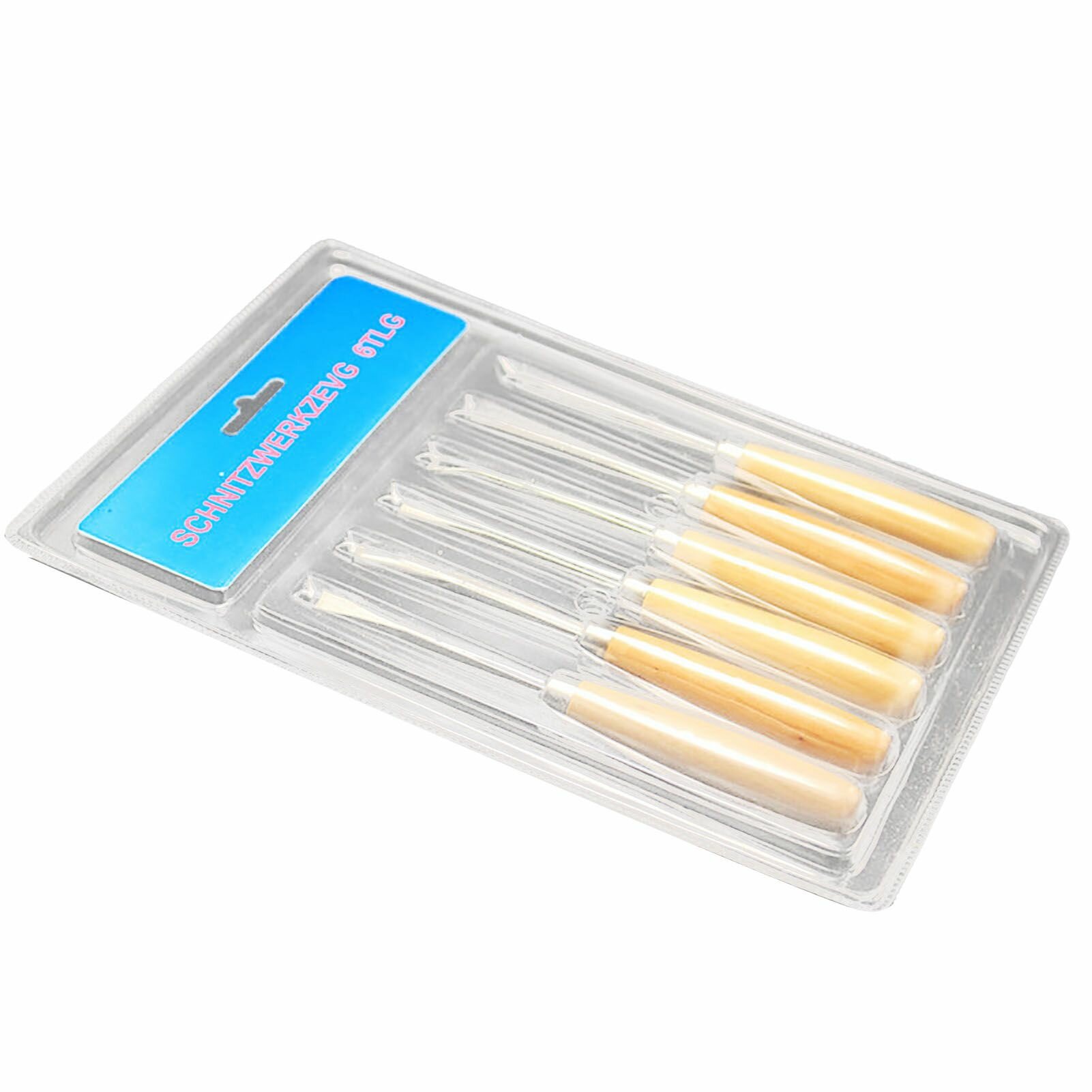 Набор долот для резьбы по дереву, 6 шт , закаленная углеродистая сталь