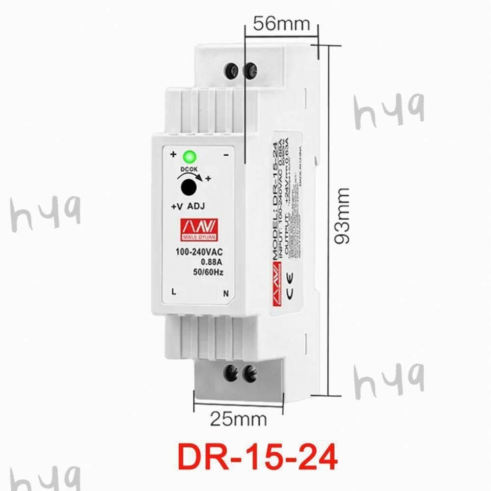 Блок питания 24В DR-15W-24 на DIN-рейку(1 шт.)xf
