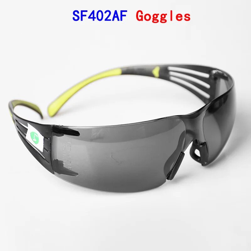 Оригинальные защитные очки SF402AF. Оригинальные защитные очки серого цвета. Противотуманные противоударные защитные очки серии SF400.