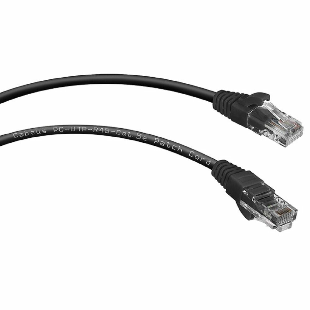 Cabeus PC - UTP - RJ45 - Cat.5e - 1.5m - BK Патч - корд UTP,1.5 м, неэкранированный, черный