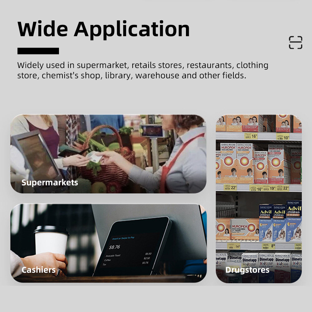 Настольный сканер штрих-кода 1D 2D QR, высокоскоростная платформа, USB, Hands-Free