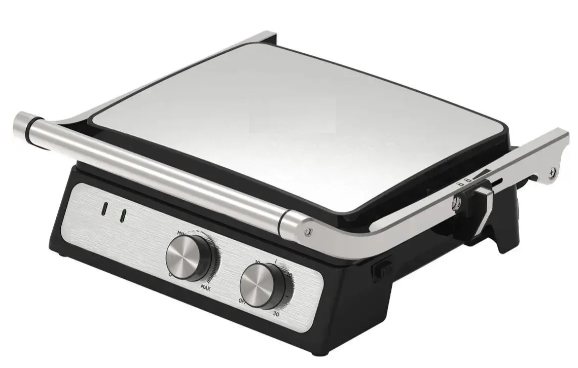 Электрогриль, серебристый и серый electric grill KJ-229