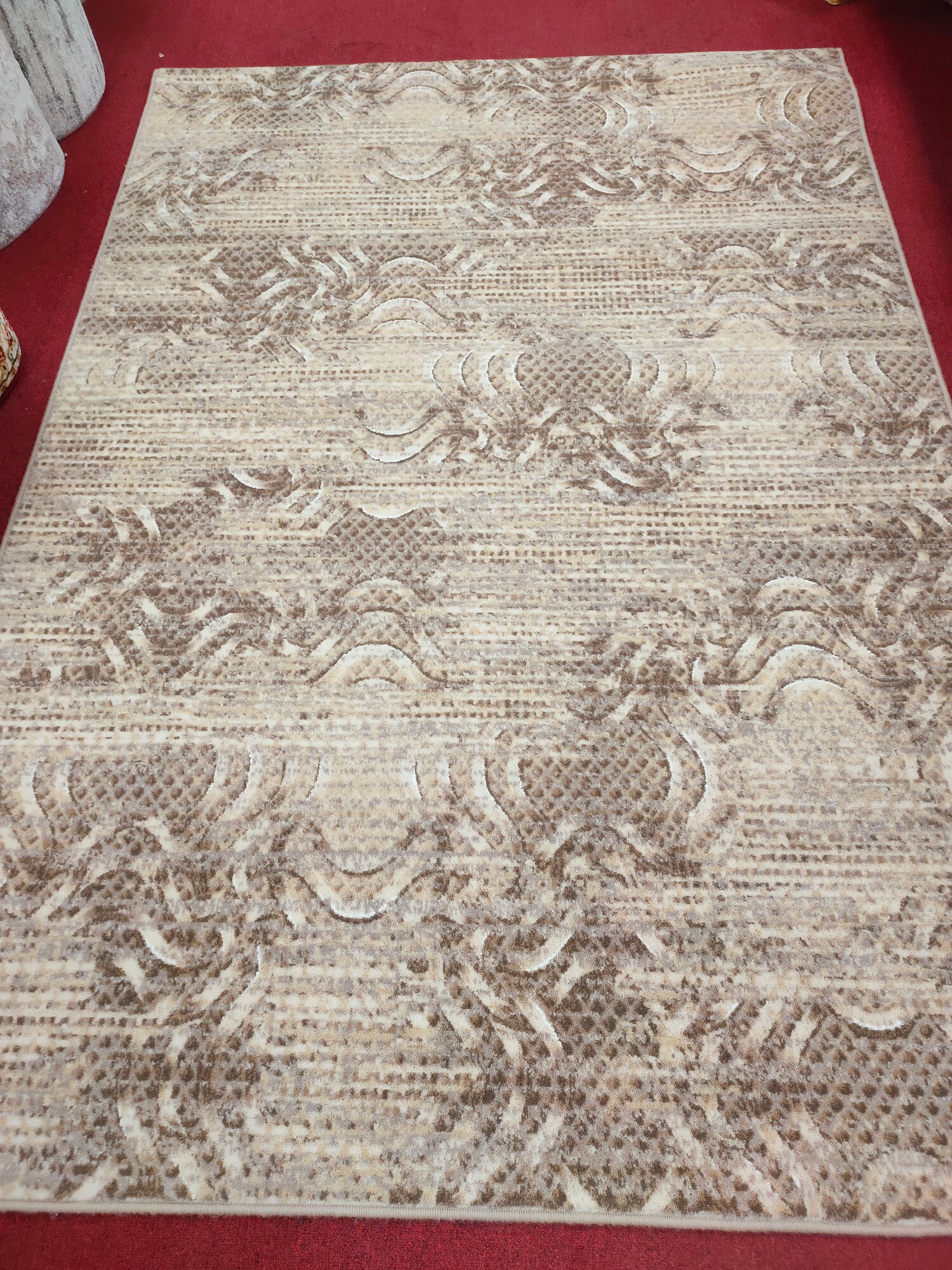 Ковер шерстяной Agnella Alabaster ALABASTER Mistero W grey 1.6x2.4м 100% шерсть