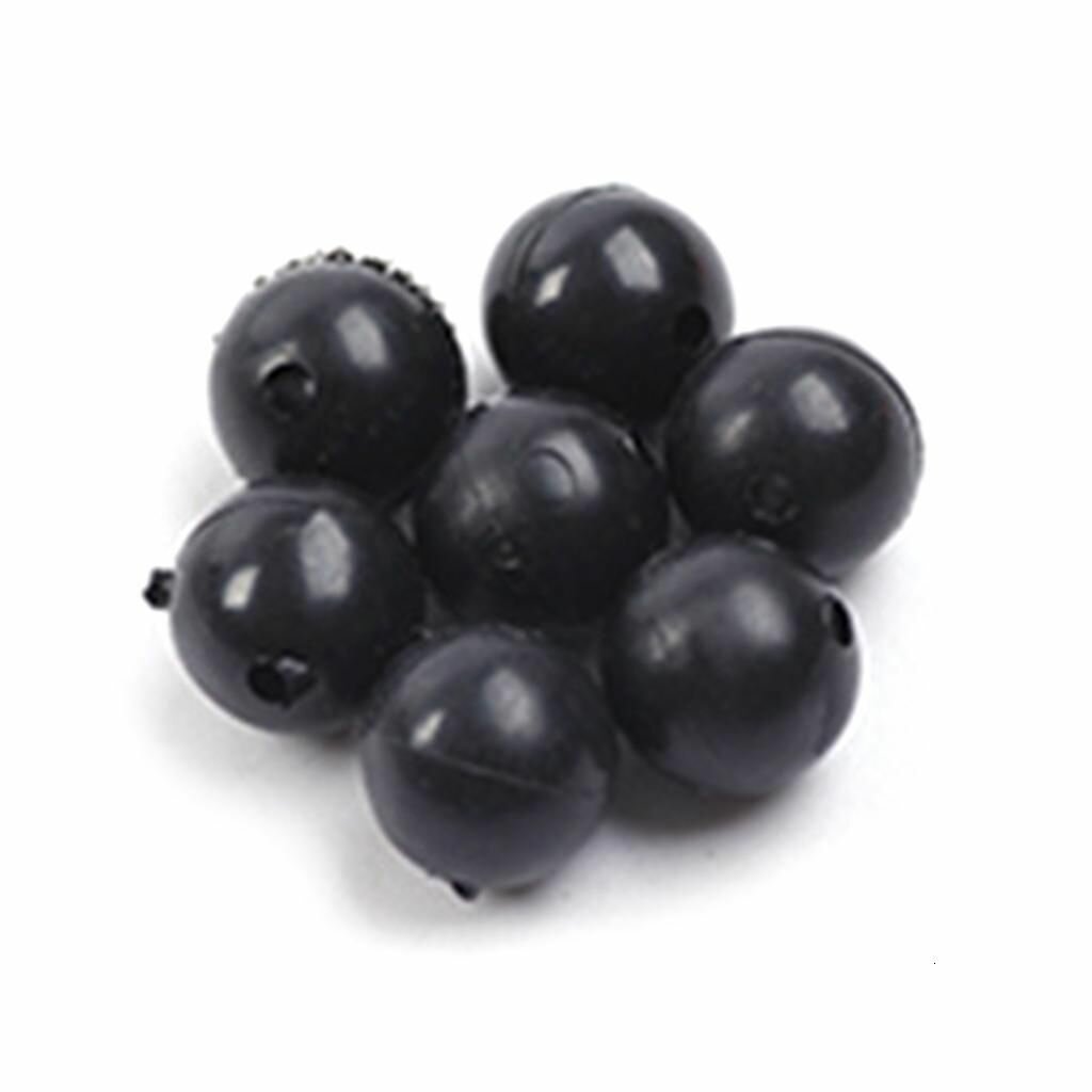 100 бусин для ловли карпа в европейском стиле, аксессуары для ловли карпа из полиэтилена, черные модели диаметром 6 мм