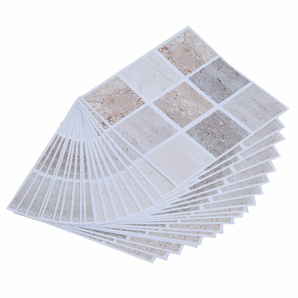 18 шт. Мозаичные наклейки для ванной и кухни, легко приклеить, водонепроницаемые, повторно используемые