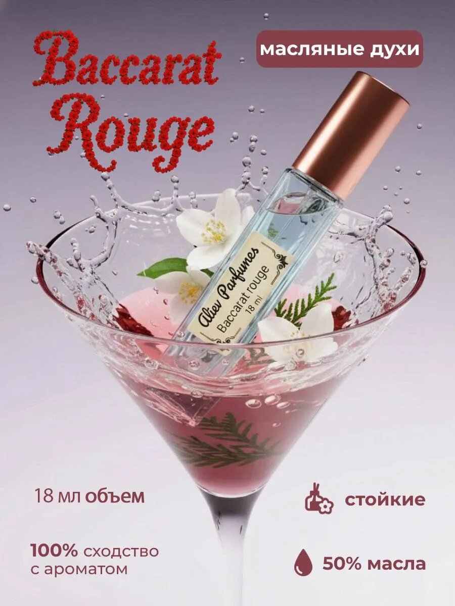 Масляные стойкие женские духи по мотивам Baccarat rouge 18 мл