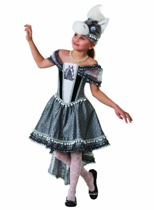 440" Лошадка Сивка-бурка" Карнавальный костюм новогодний для девочек, символ 2026 года от ТМ Batik, р.146