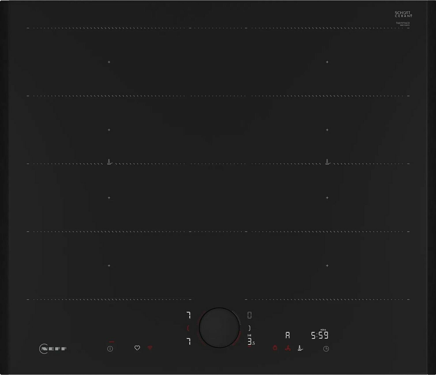 Варочная панель индукционная Neff T66YYY4C0, черный