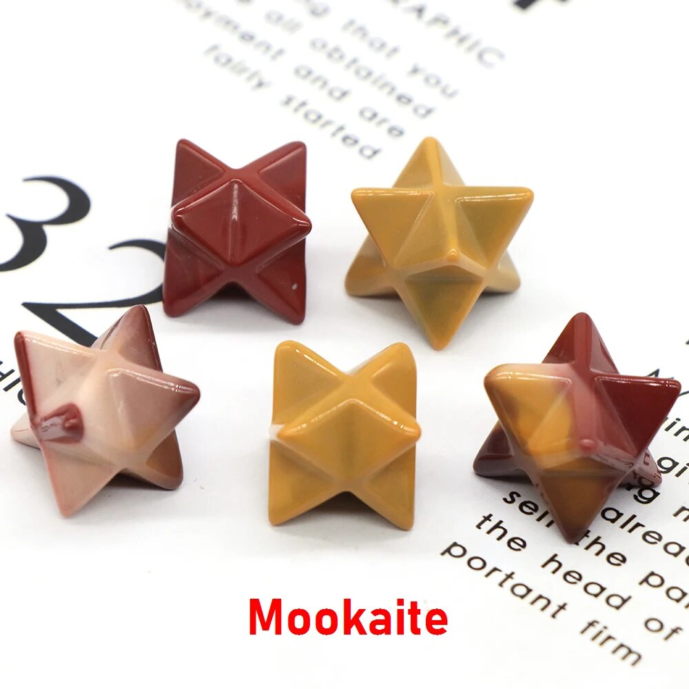 Меркаба звезда из кварца 15 мм 10pcs, Mookaite
