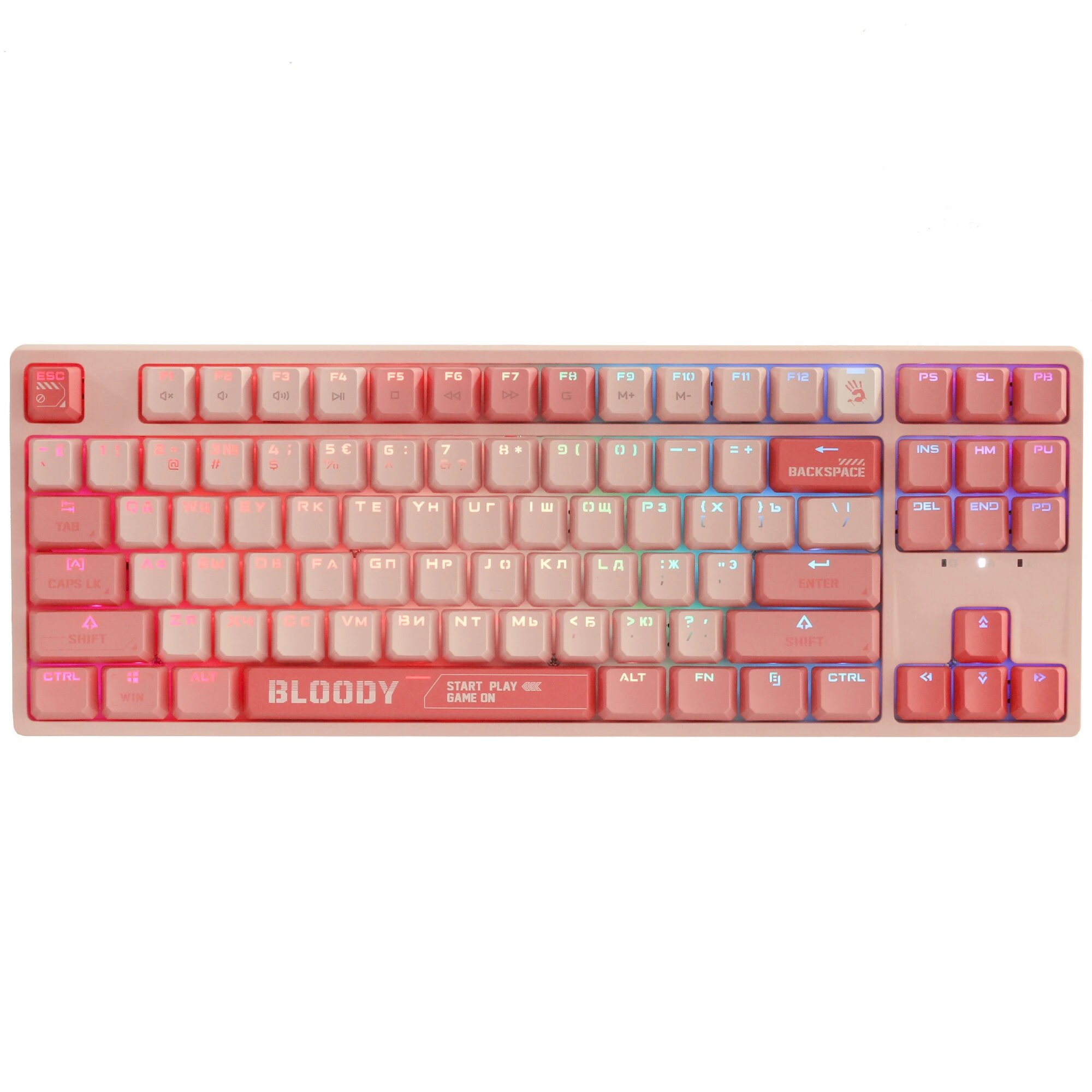 Клавиатура A4Tech Bloody S87 Energy механическая проводная (розовый) 12 мес. гарантия