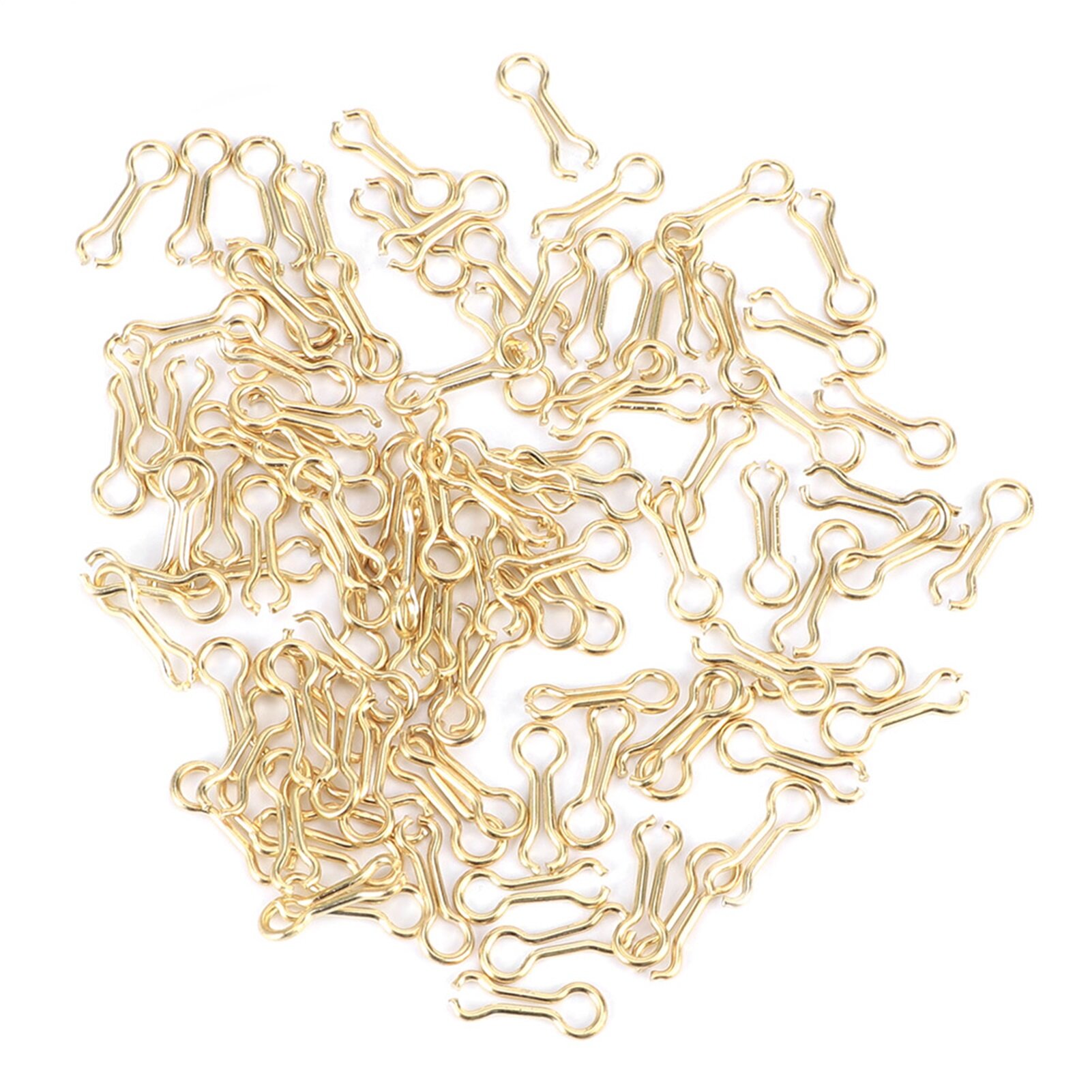 300pcs Карп рыбацкие проволочные глаза раковины стальные сплавные сплавные сплавные петли