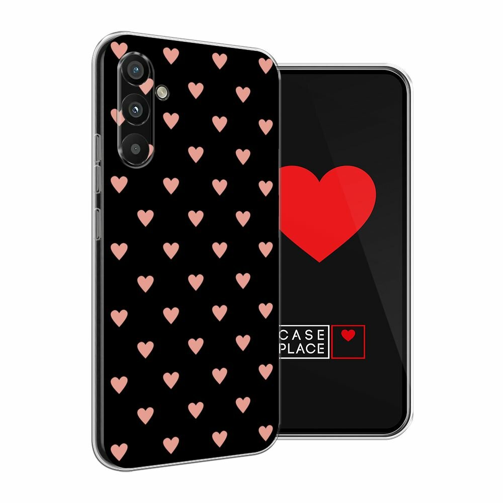 Чехол на Samsung Galaxy A34 / Самсунг A34 с принтом "Розовые сердечки" — фото 1