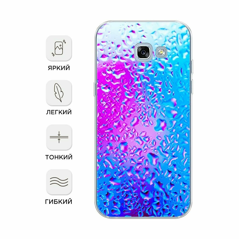 Чехол на Samsung Galaxy A5 2017 / Самсунг Галакси А5 2017 с принтом "Капли на стекле" — фото 1